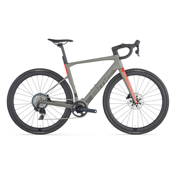 BMC Roadmachine 01 AMP X One elektrovelosipēds | Rhino Grey - neona ...